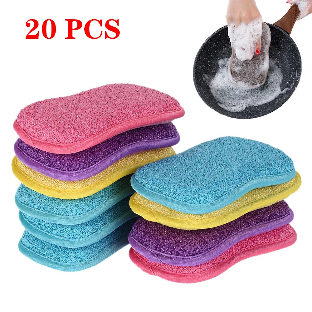 5/10/20PCS Scrub Sponges for Dishes Non-Scratch Mi... – Grandado