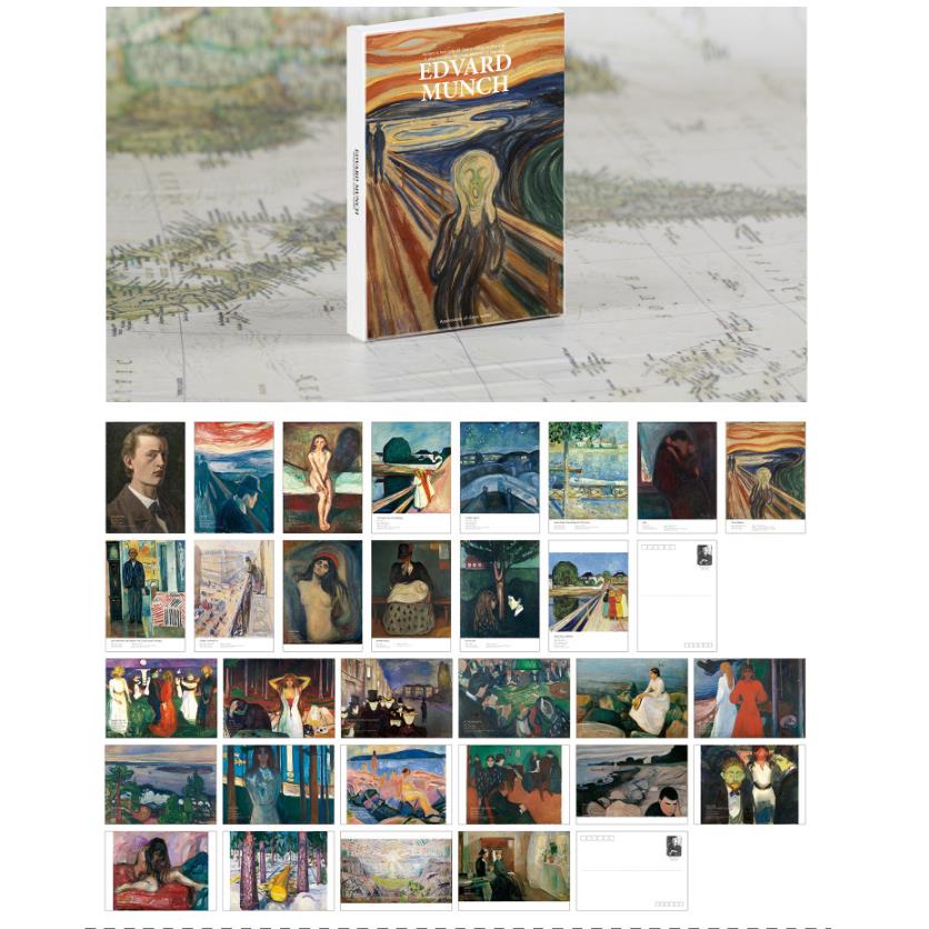 30 Pcs/Set Edvard Munch Series Postcard ins Style ... – Grandado