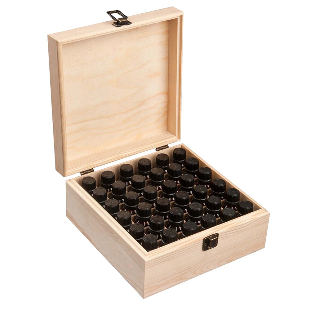25/36 Grids Wooden Storage Box Essential Oil Bottl... – Vicedeal