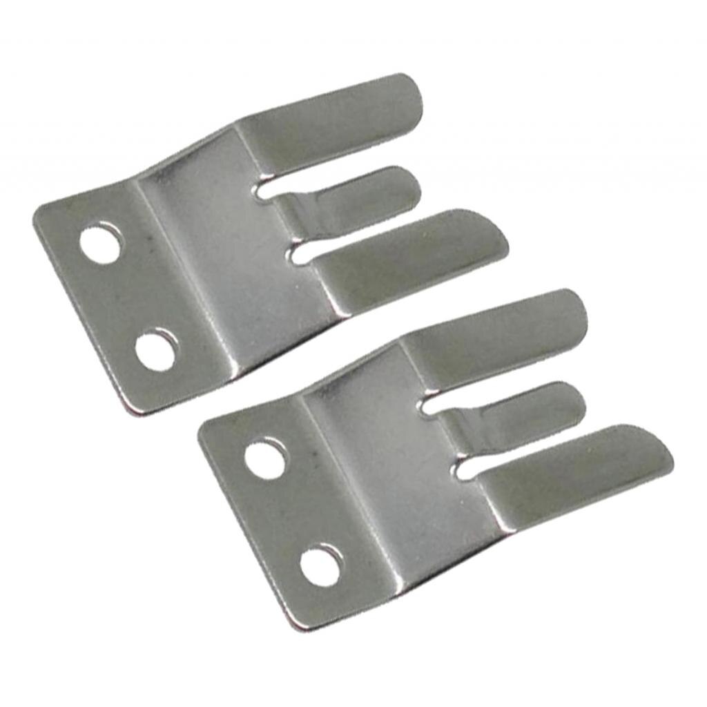 2 x Stainless Steel One-Piece Microphone Clip Hail... – Grandado