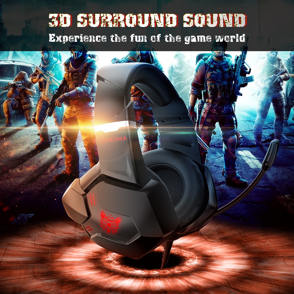 Hifi Game Headset Stereo Headphone W/LED Light For... – Grandado