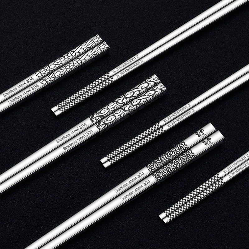 Food Grade Stainless Steel Reusable Chopsticks Squ... – Vicedeal