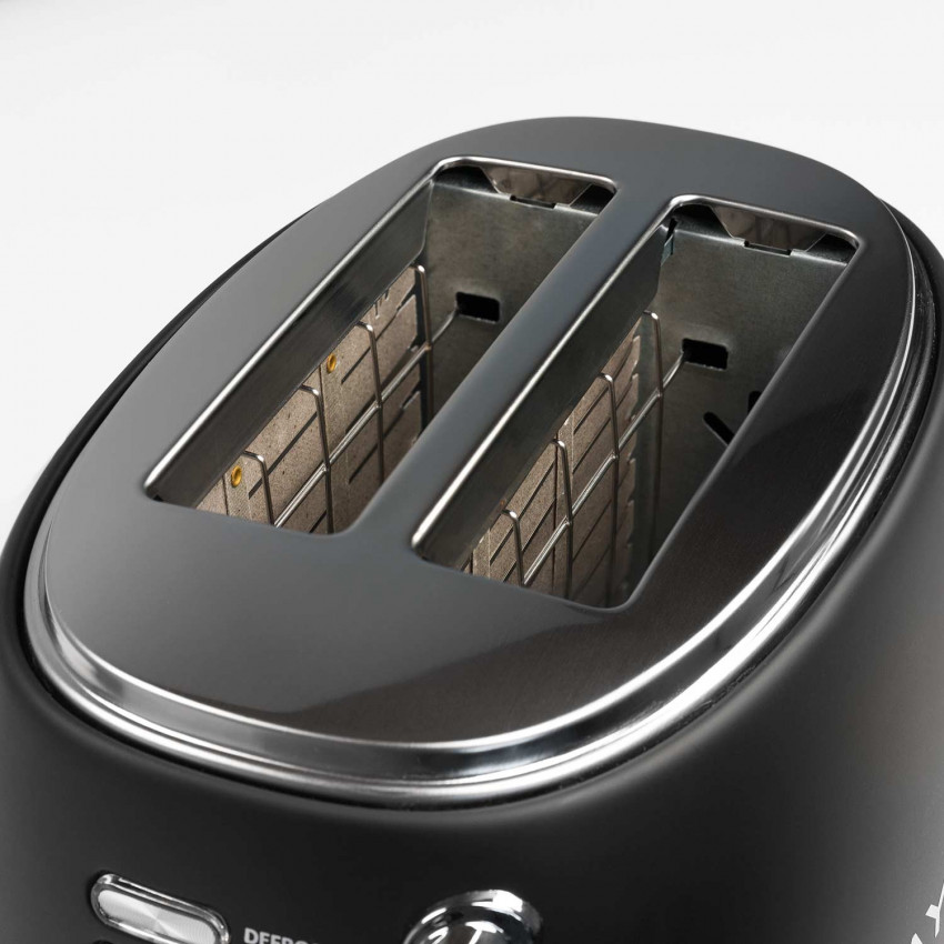 Dayron-retro stil Toaster, metall, 850W, 6 Energie... – Grandado