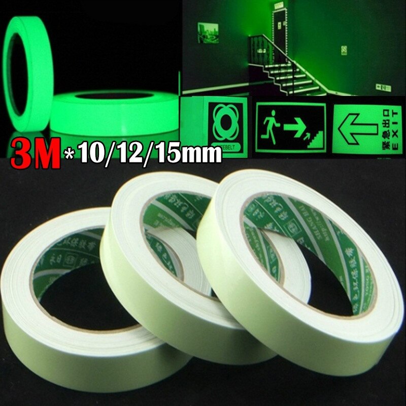 10-15mm X 3M/Roll Luminous Tape Self-adhesive Glow... – Grandado