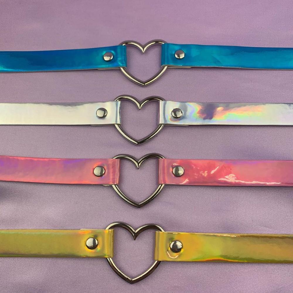 90s Heart Hollow Out Colorful Choker Necklace For ... – Grandado