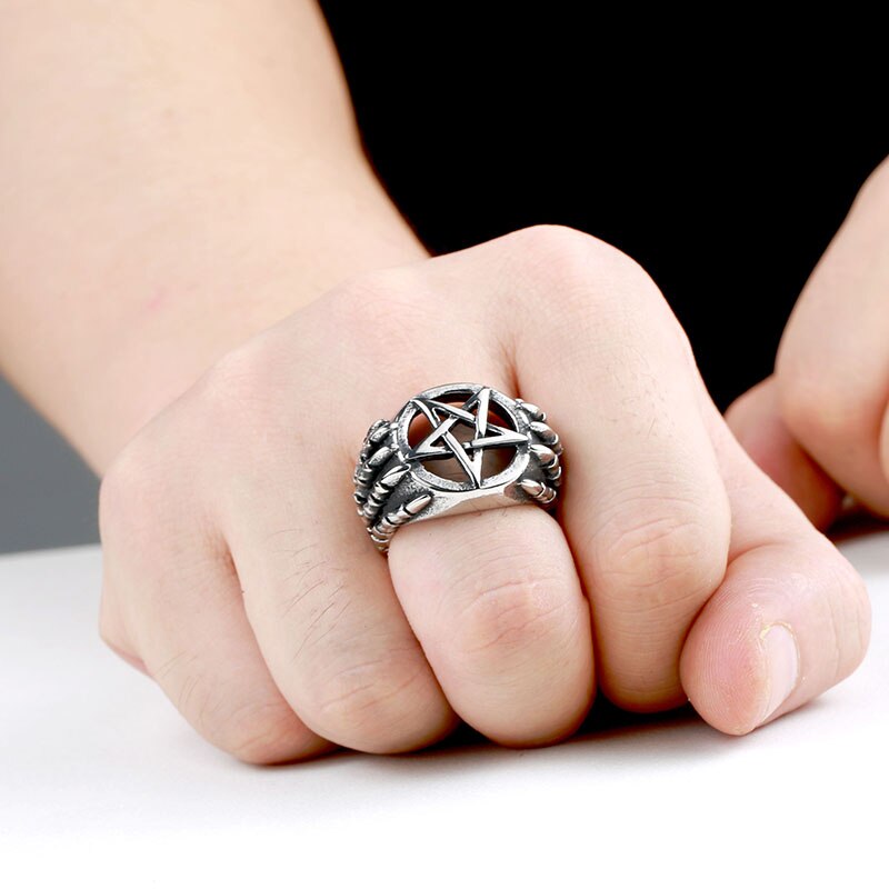 Beier neue Einkaufen 316L Edelstahl Ring oben Punk... – Grandado