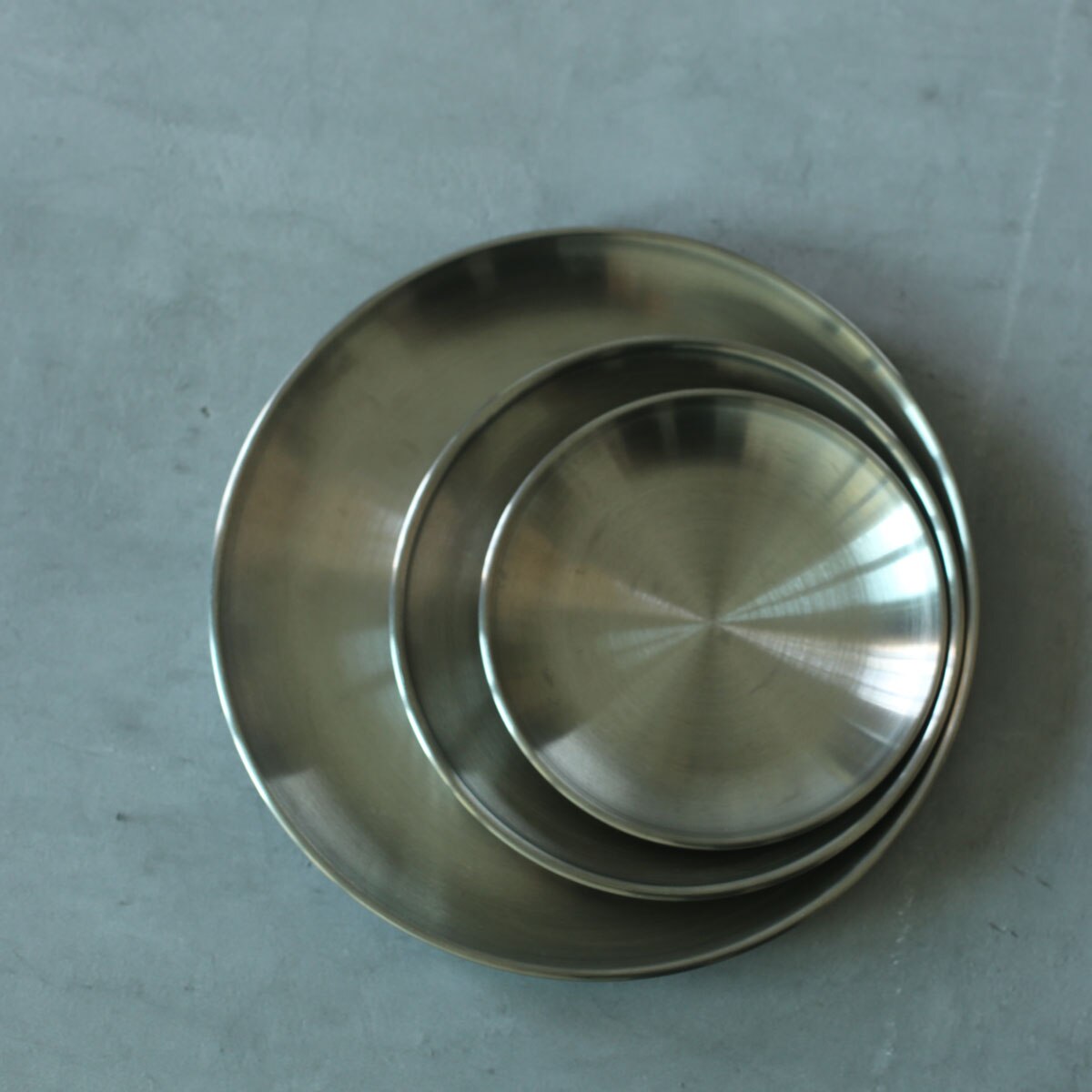 Koreaanse Rvs Verdikte Ronde Plaat Gouden Cafe Lad... – Grandado