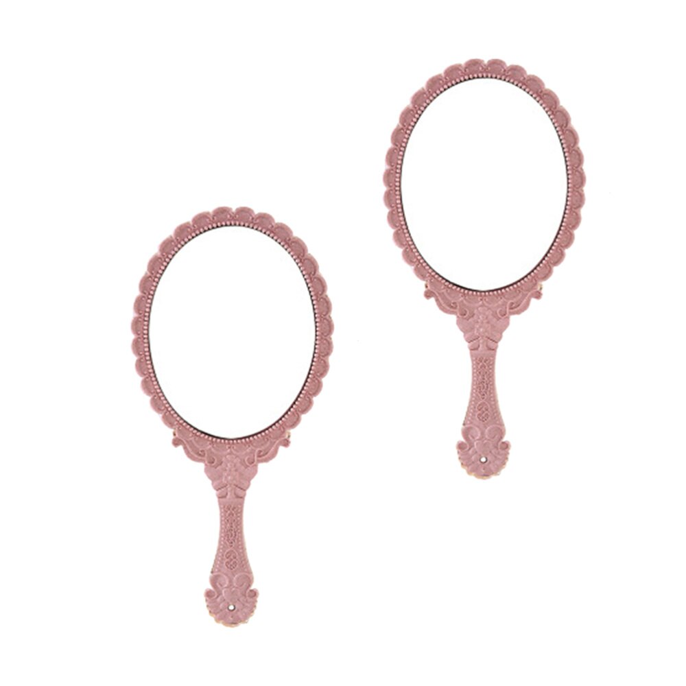 2Pcs Handheld Makeup Mirror Portable Vintage Cosme... – Vicedeal