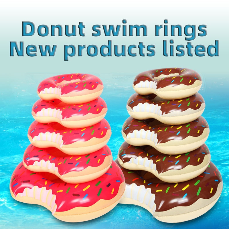 Inflatable Donut Swimming Ring Safe Pool Float Sum... – Vicedeal
