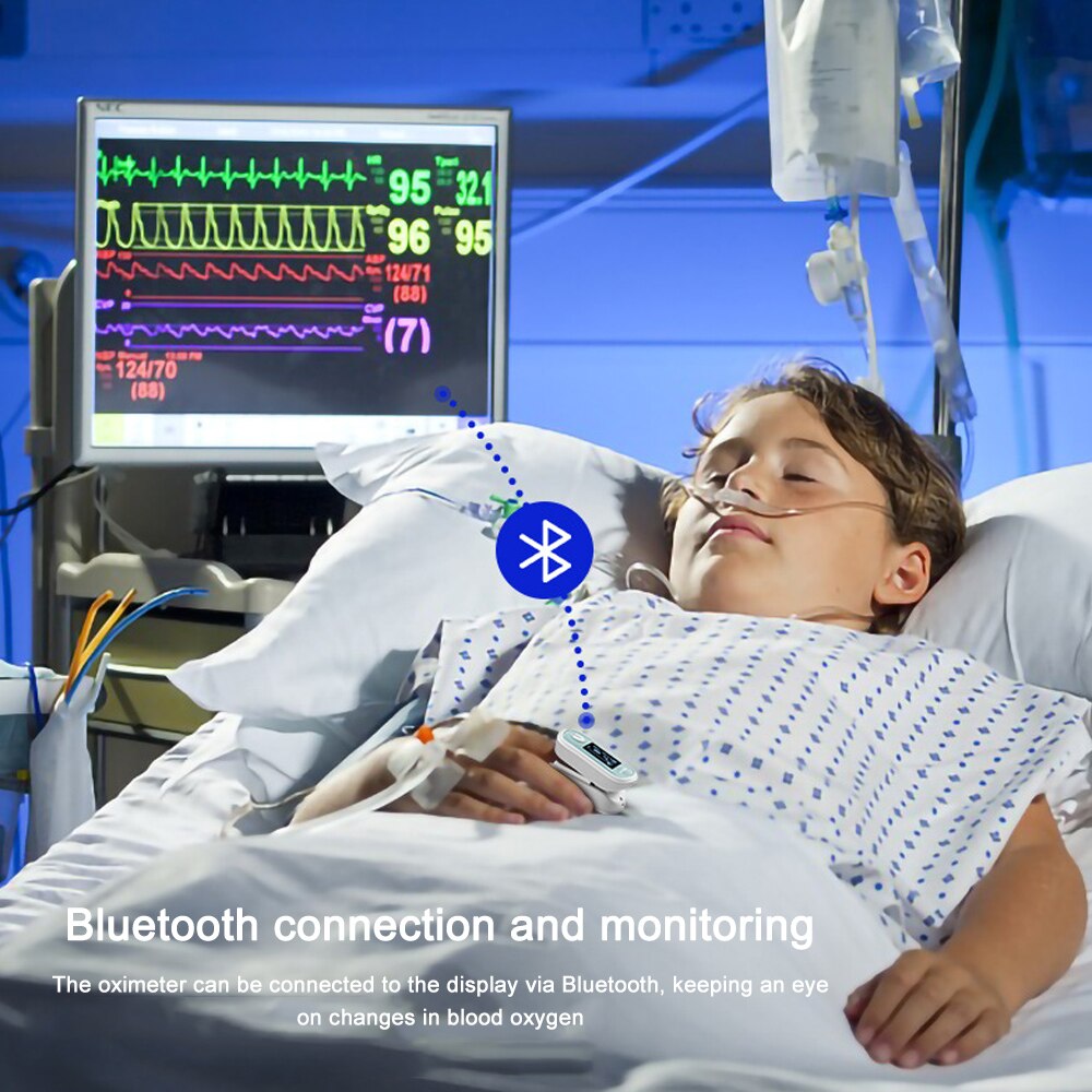 Fingertip Pulse Oximeter Android iOS Bluetooth Fin... – Grandado