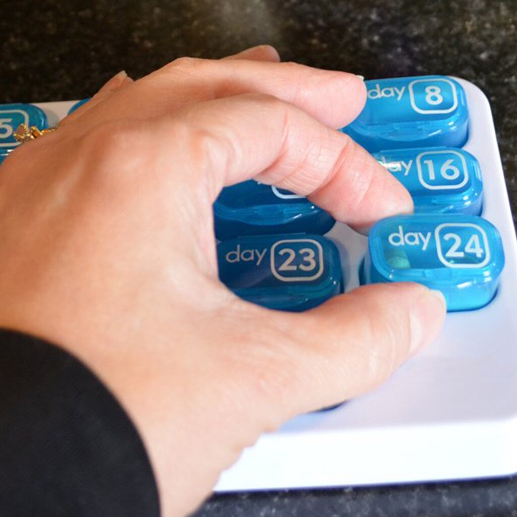 Pill Box 31 Day Portable Medicine Tablet Dispenser... – Vicedeal