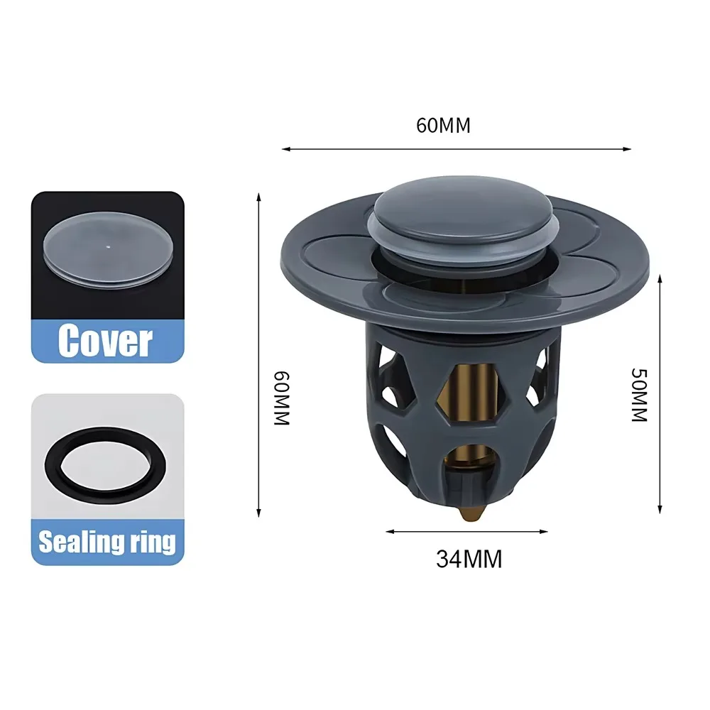 Drain Cover Pop-Up Drain Stopper Bounce Core Basin... – Vicedeal