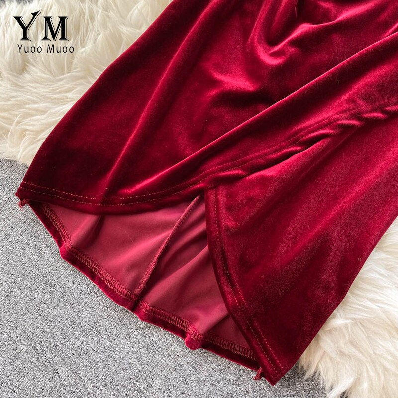 YuooMuoo Luxury Velvet and Chiffon Puff Sleeve Wom... – Grandado