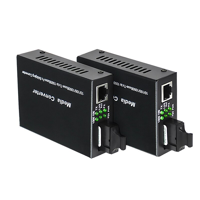 1 Paar Gigabit Fiber Optische Media Converter 1000... – Vicedeal