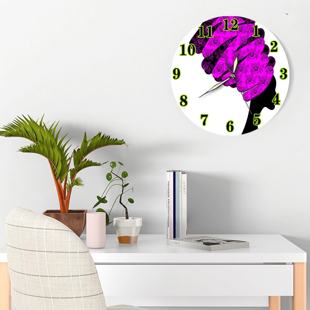 African Woman Digital Wall Clock Nordic Ins Living... – Grandado
