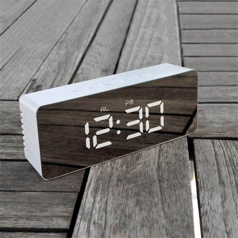 LED Digital Display Table Clock Mirror Alarm Clock... – Vicedeal