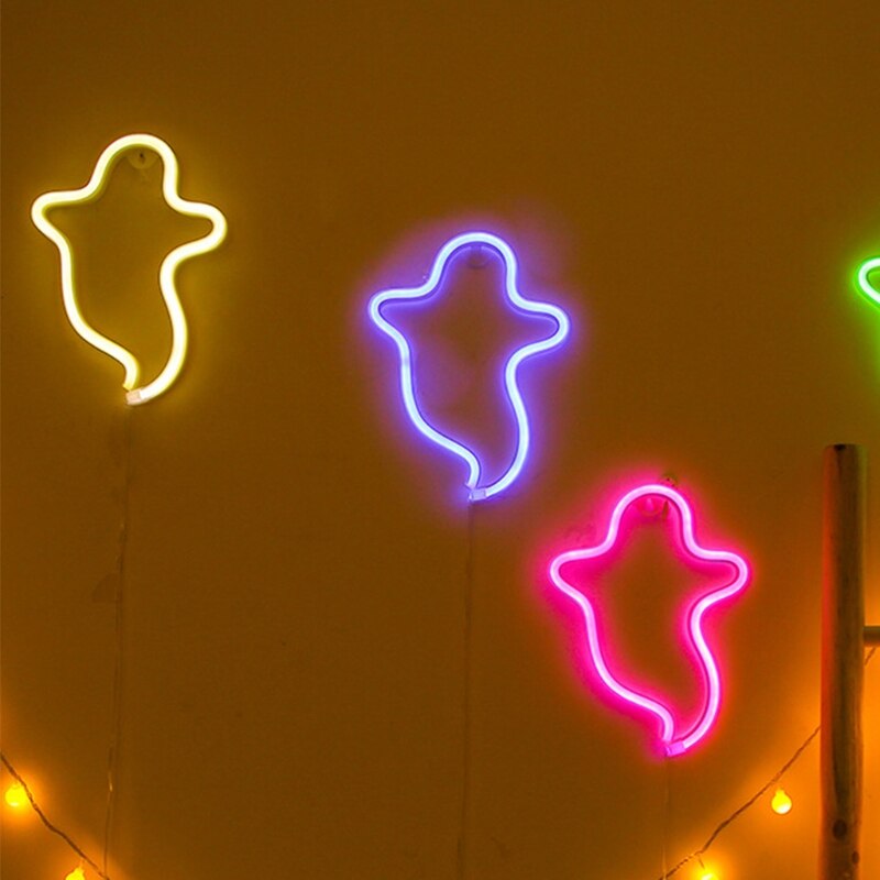 Halloween Cute Ghost Neon Sign, Spooky Decor Neon ... – Grandado