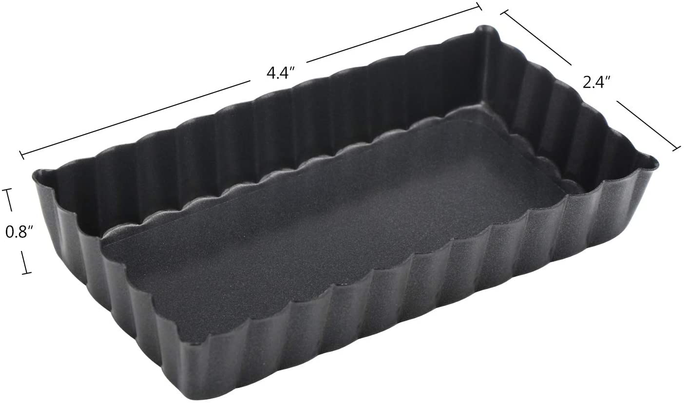 10 pcs Rectangle Non-Stick cake mold Mini Tart Pan... – Grandado