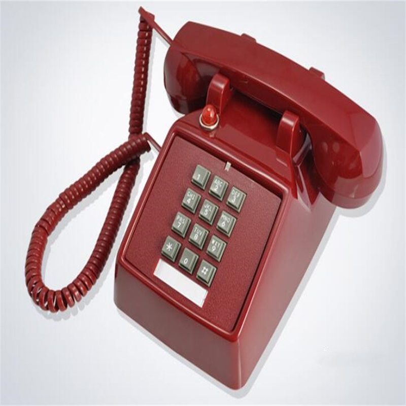 Black landline telephone Plastic Home office Retro... – Vicedeal