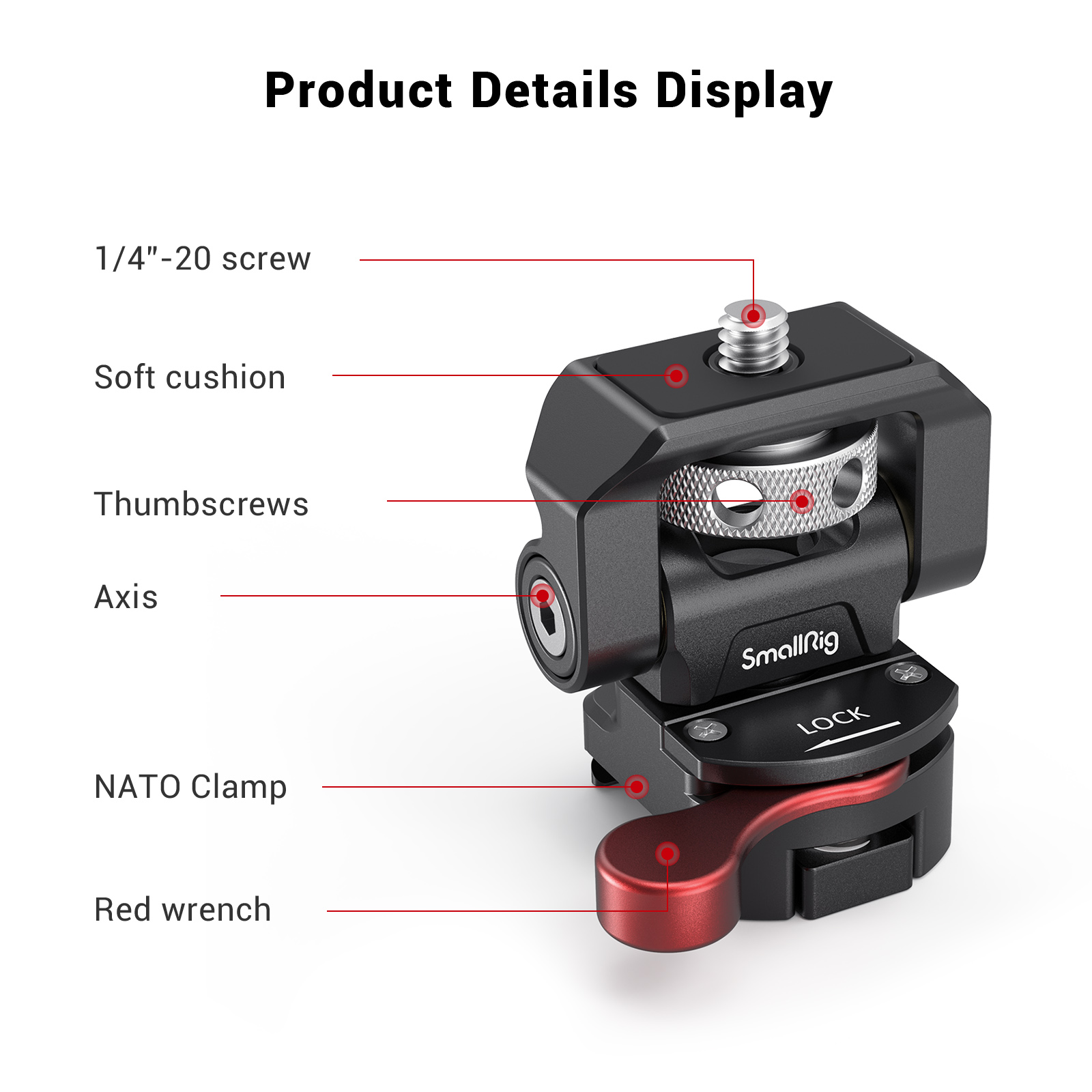 Smallrig Swivel En Tilt Verstelbare Monitor Mount ... – Vicedeal