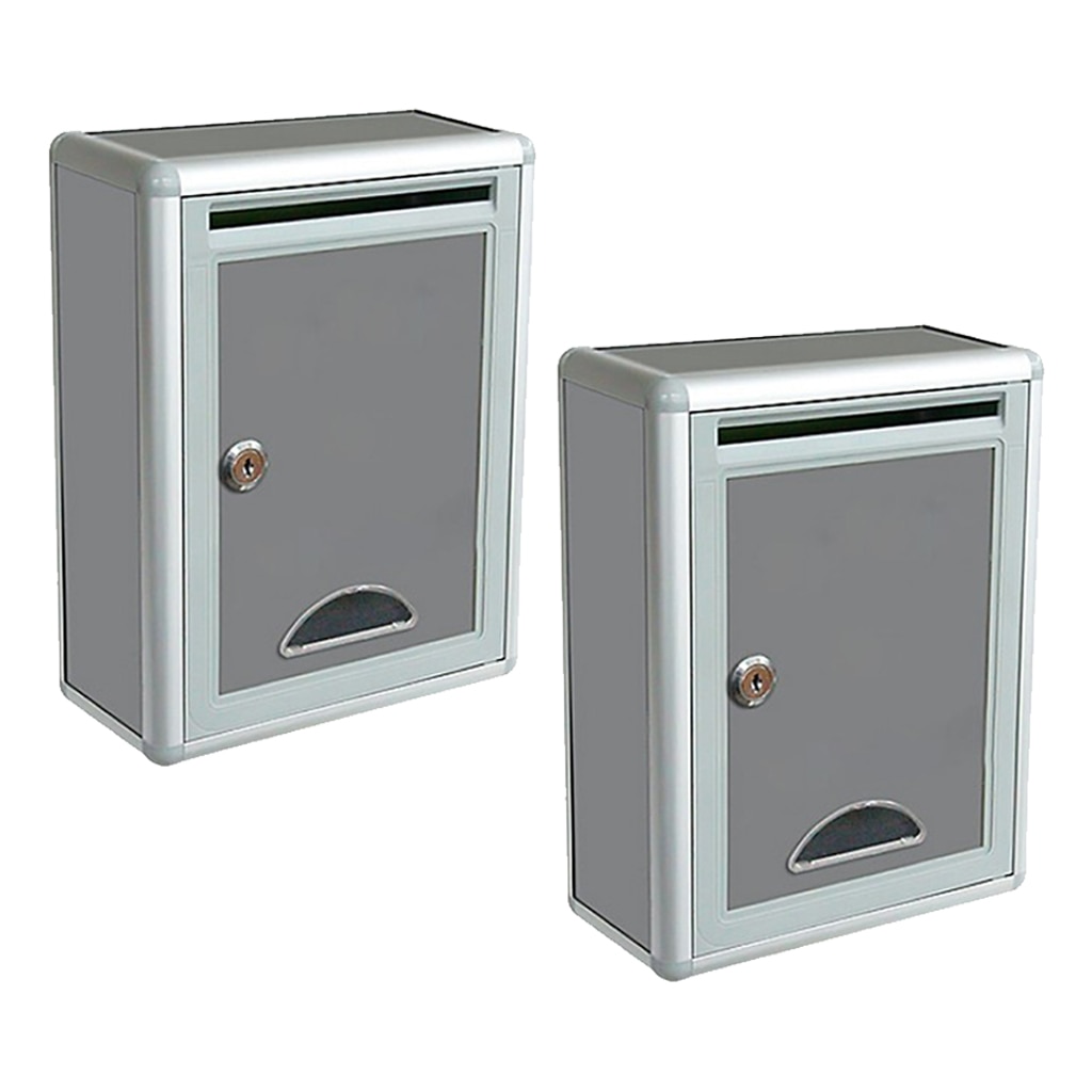 2pack Wall Mount Lockable Mailbox Outdoor Aluminiu... – Grandado