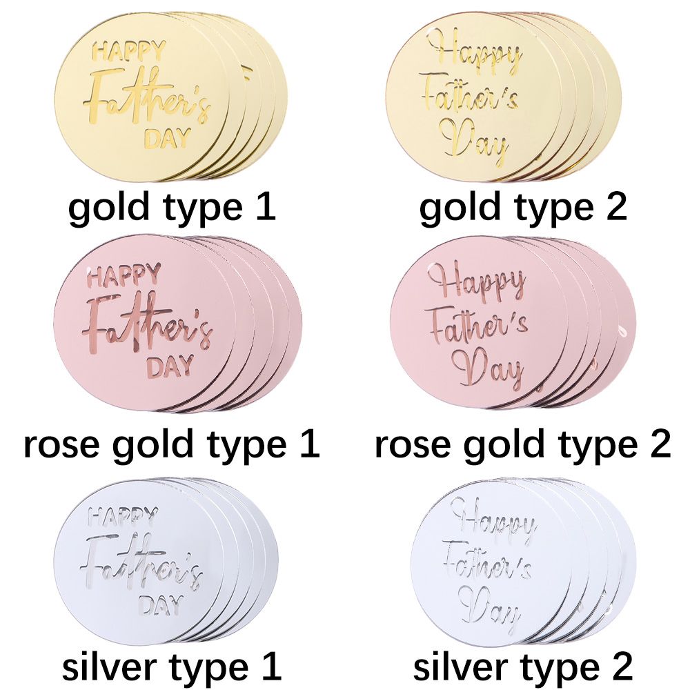 5Pcs Acryl Cake Topper Rose Goud Zilver Cirkel Cup... – Grandado