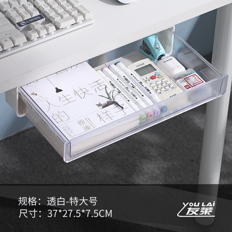 Under The Desk Storage Drawer Invisible Drawer Typ... – Grandado