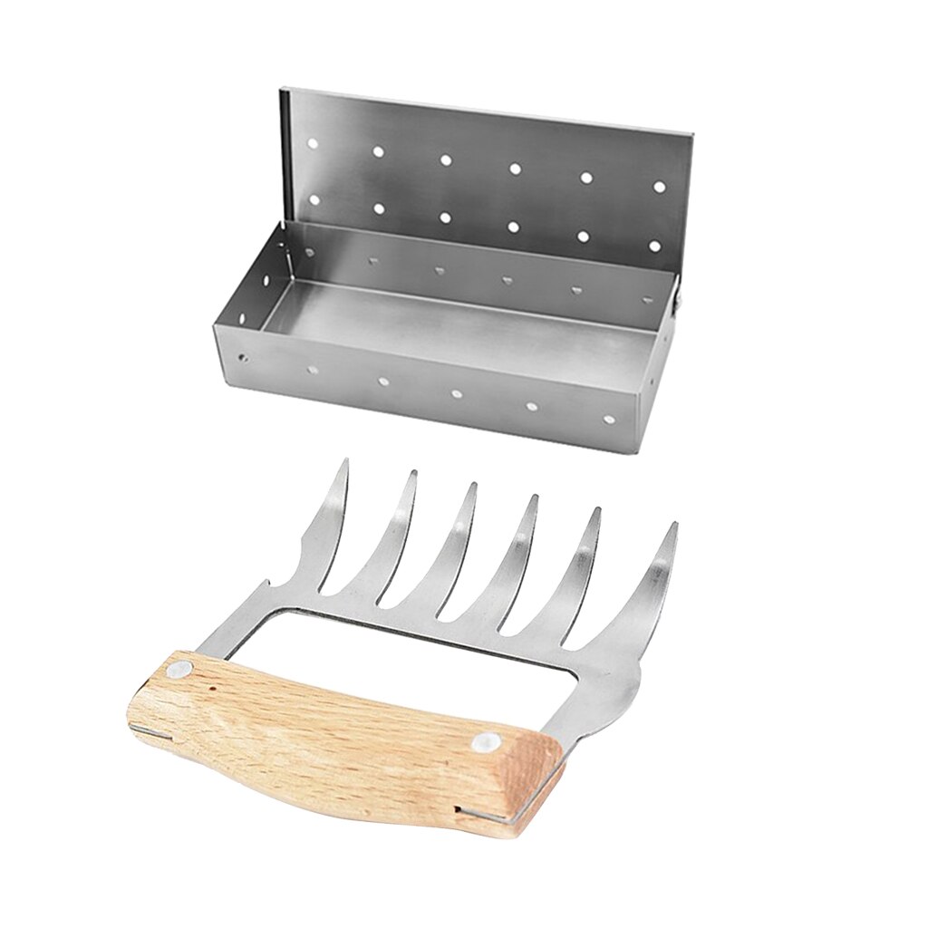 Meat Smoking Barbecue Smoker Box For BBQ Wood Chip... – Vicedeal