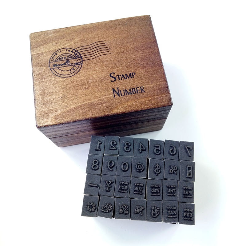 28Pcs Per pack Alphabet Letter Wooden Rubber Stamp... – Vicedeal