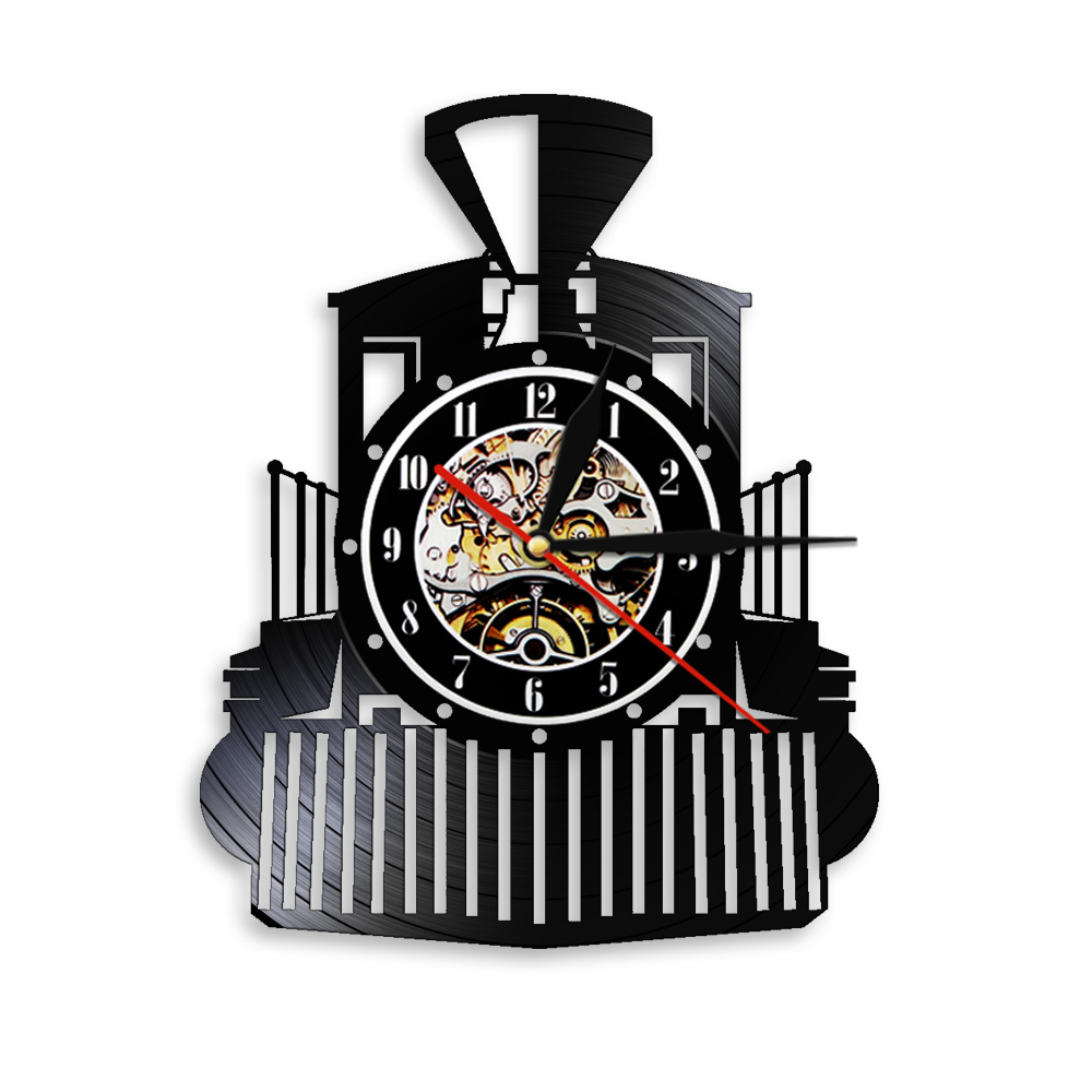 Vintage Steam Locomotive Wall Clock Train Model Bl... – Grandado