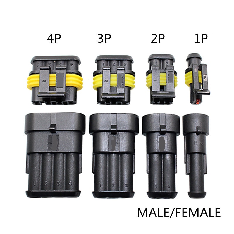 1sets Kit 2 pin 1/2/3/4/pins Way Super Sealing Wat... – Vicedeal