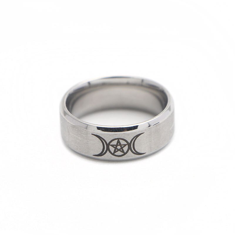 ZF816 Triple Goddess Moon Ring For Men Women Cresc... – Grandado