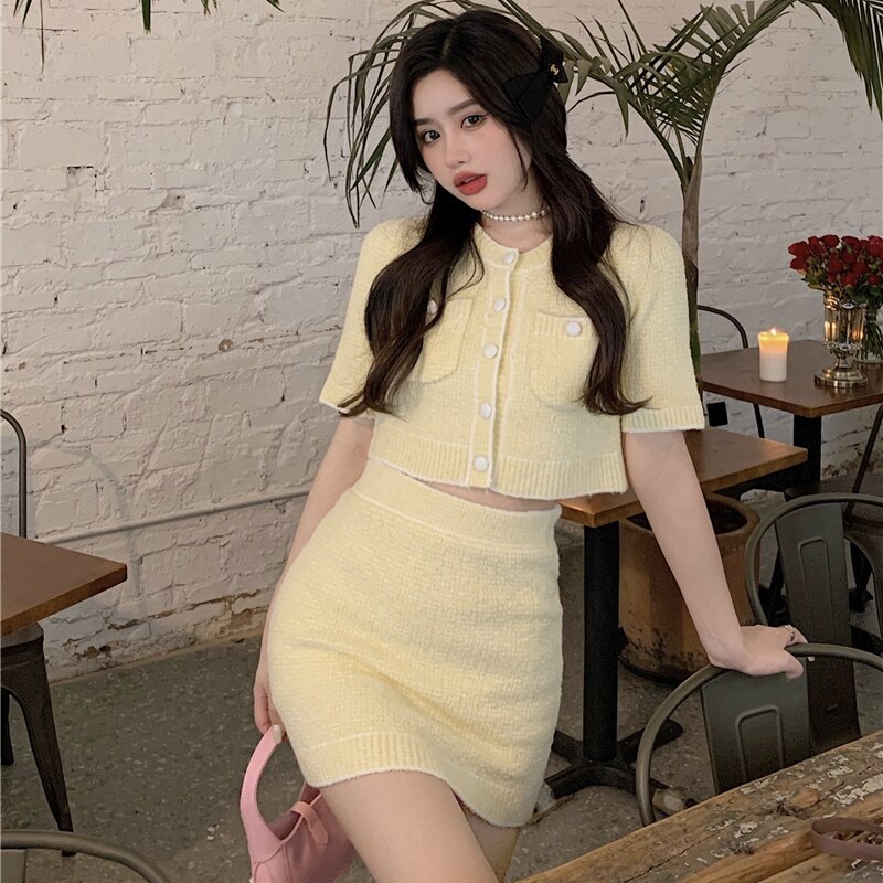 2022 Spring Summer Women's Suits with Skirt Kn... – Vicedeal