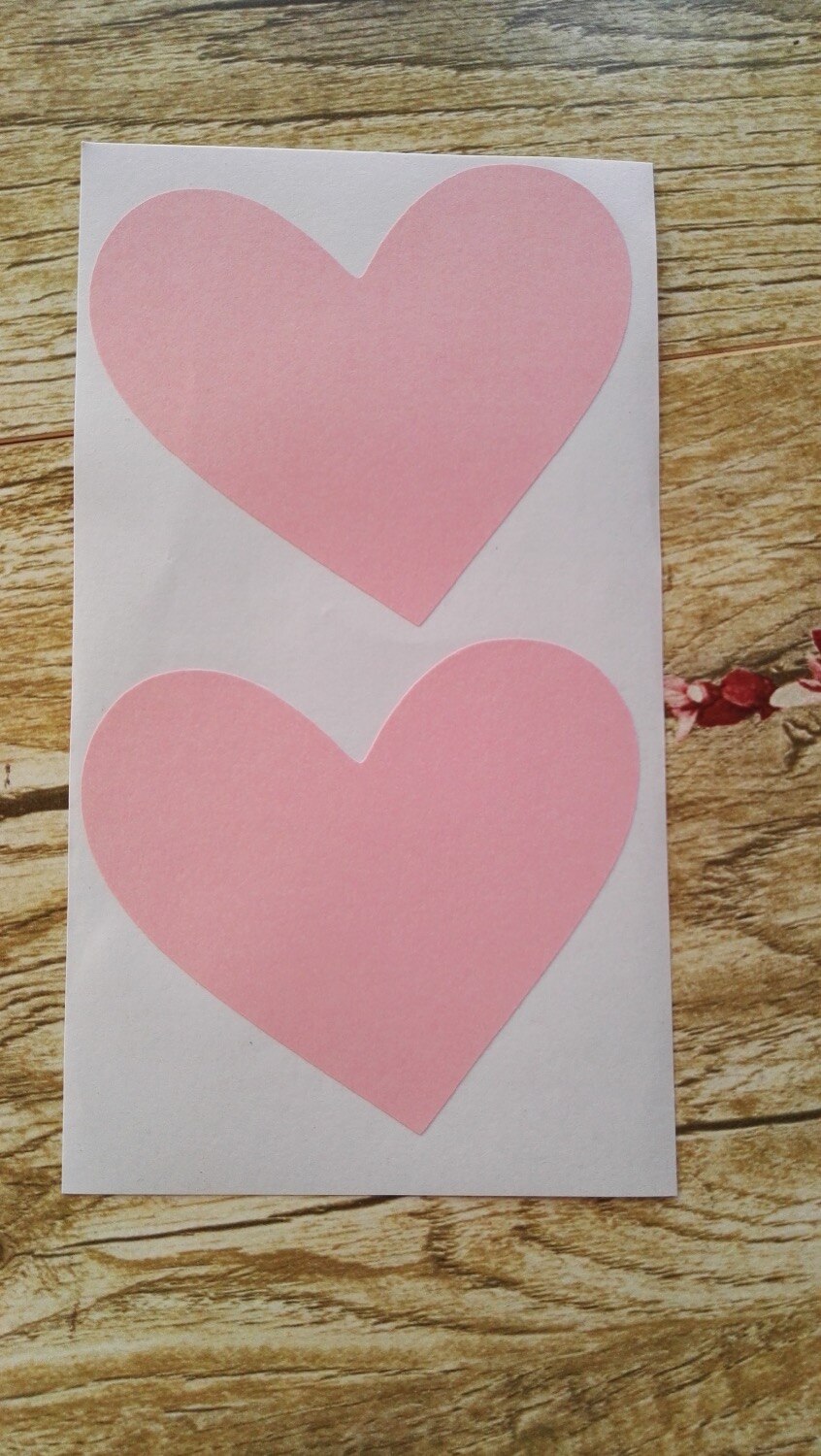 9x7.8cm Light pink sweet heart sticker – Vicedeal