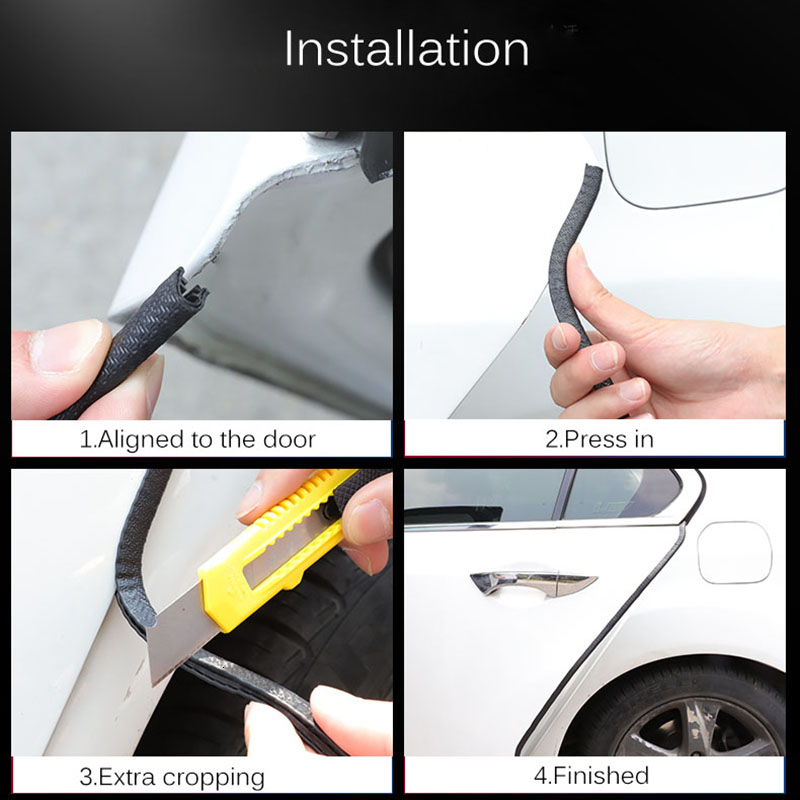 Auto Deur Protector Side Edge Auto Rubber Seals De... – Vicedeal