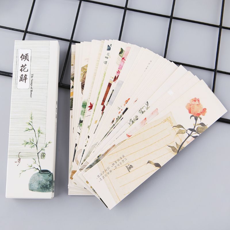 30pcs/set Chinese Style Paper Bookmarks Blue and W... – Vicedeal