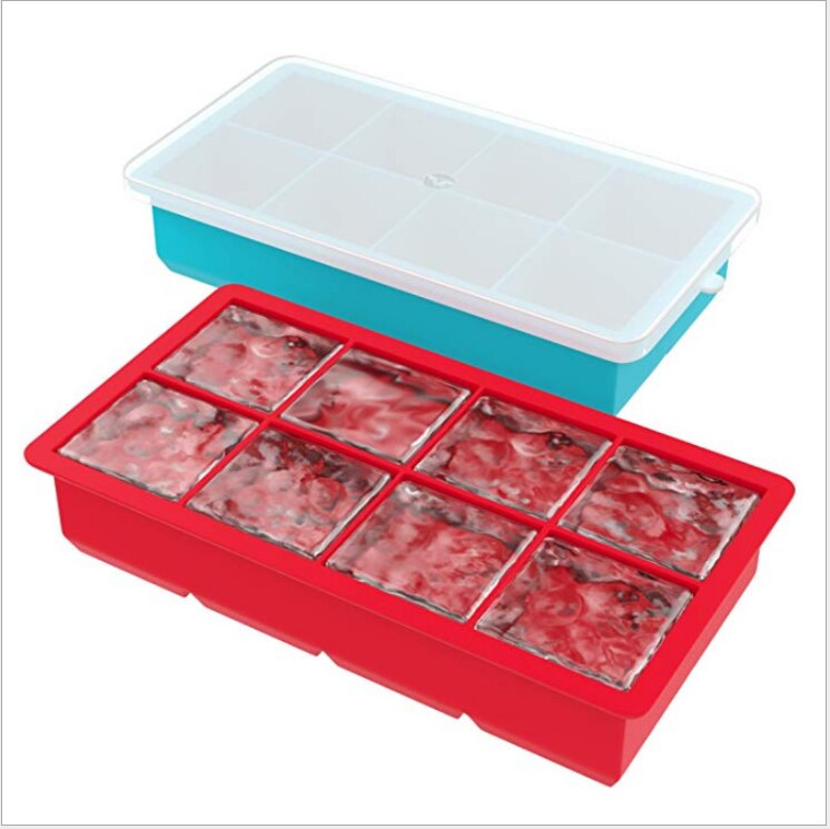 DM 1pcs Ice Tray Mould Ice Box Silicone 8 Hole Jui... – Grandado