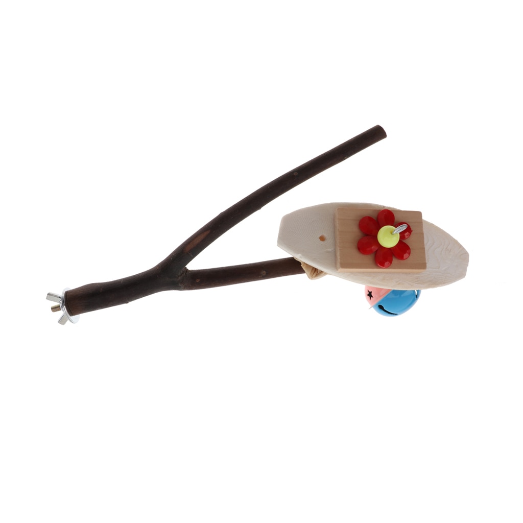 Parrot Wood Stand Toy Lovebirds Squirrel Branch fo... – Grandado