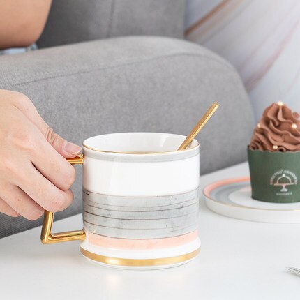 Luxury Ceramic Mug Portable Coffee Handmade Teacup... – Vicedeal