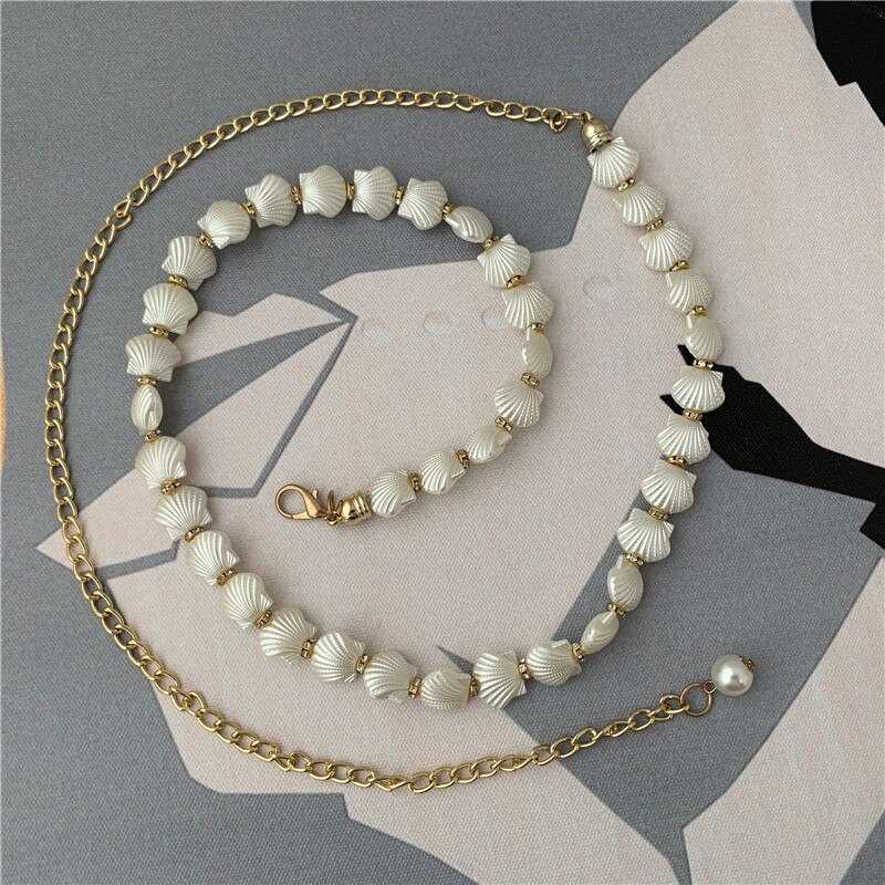 Schelpen klassieke tailleketting riem vrouwen meta... – Grandado