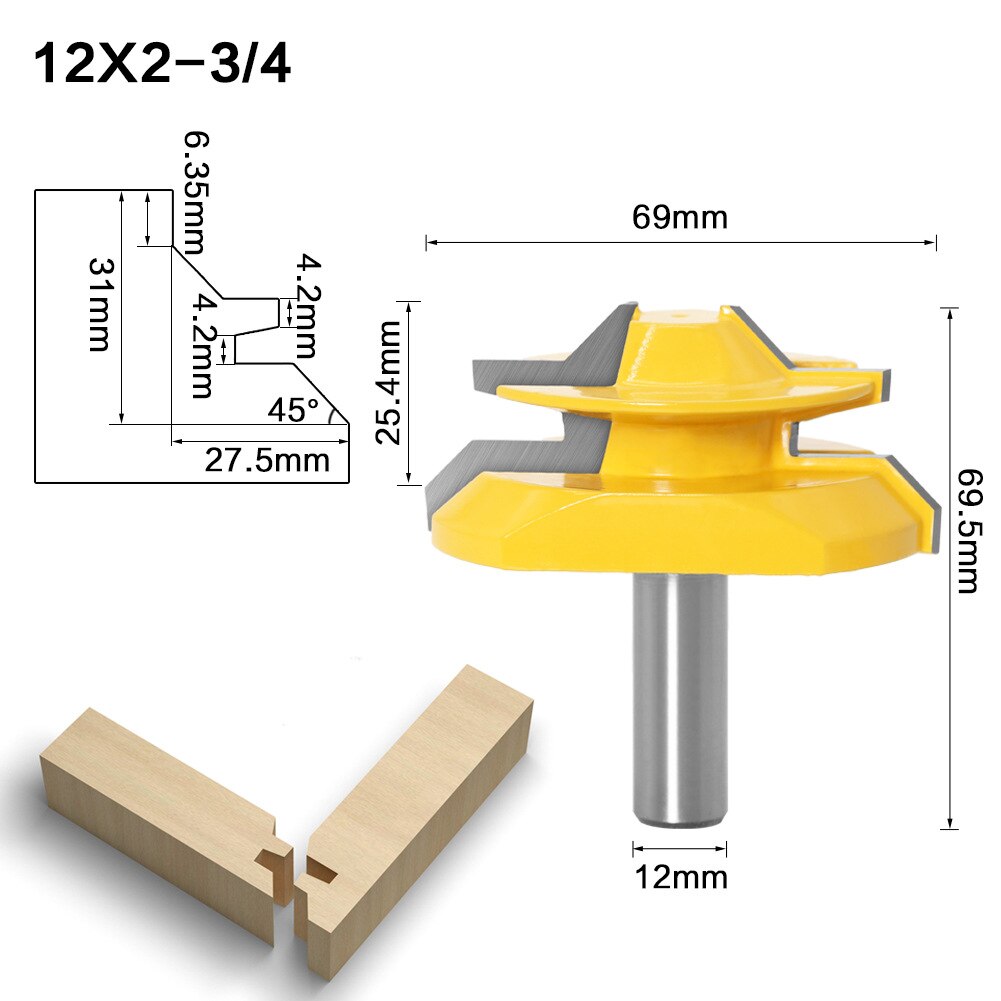 1Pc 1/2 "12.7Mm 12Mm Schacht Frees Houtsnijwerk 45... – Grandado