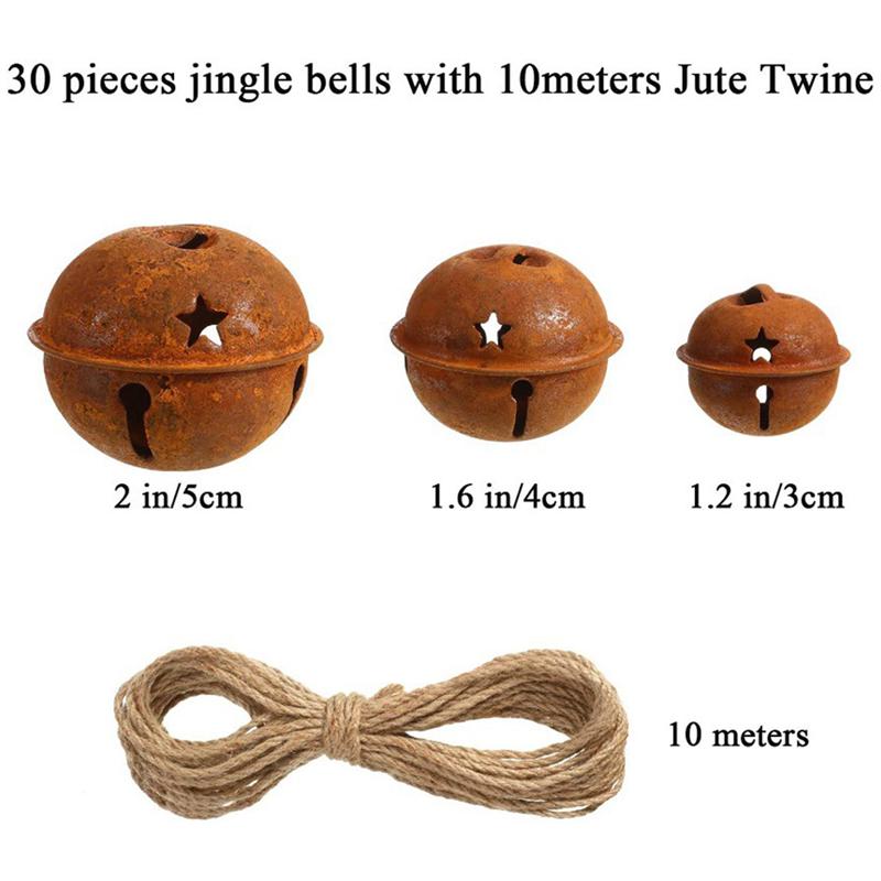 1 Set Of 30 Pcs Christmas Vintage Jingle Bells Xma... – Grandado