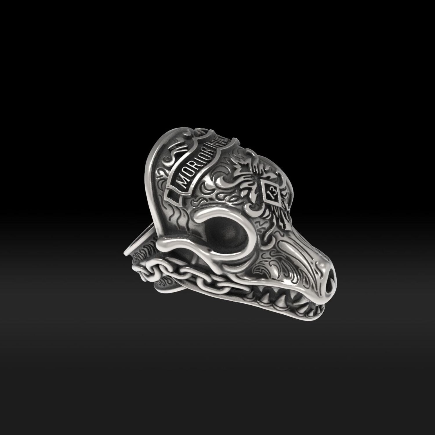 1Pcs Morior Invictus Ring Heren Ringen Geoxideerd ... – Grandado