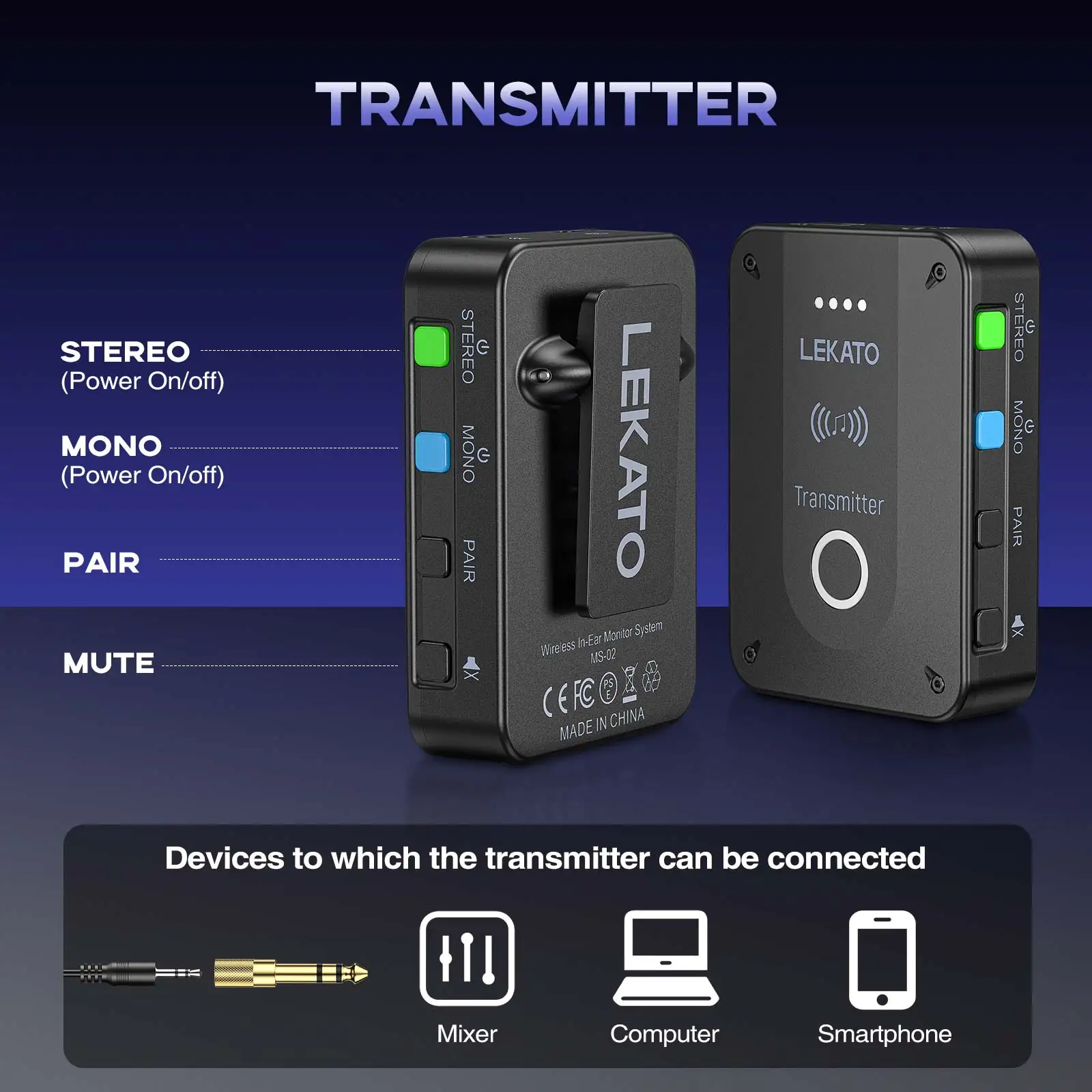 Automatic Pairing Wireless In Ear Monitor System L... – Vicedeal