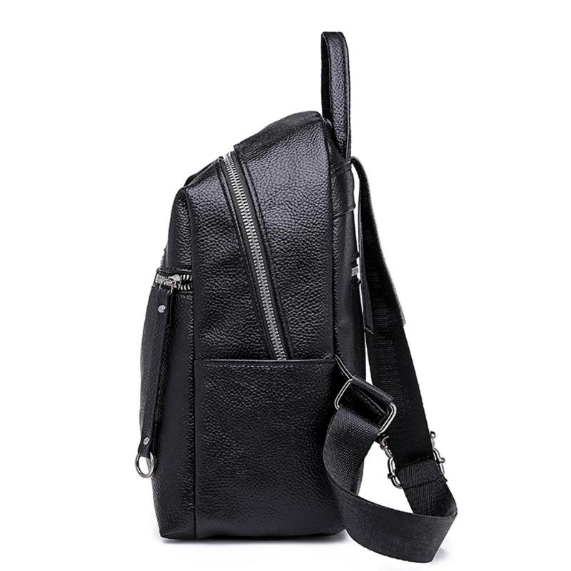 Backpack PU Leather Shoulder Bag Travel school bag... – Grandado
