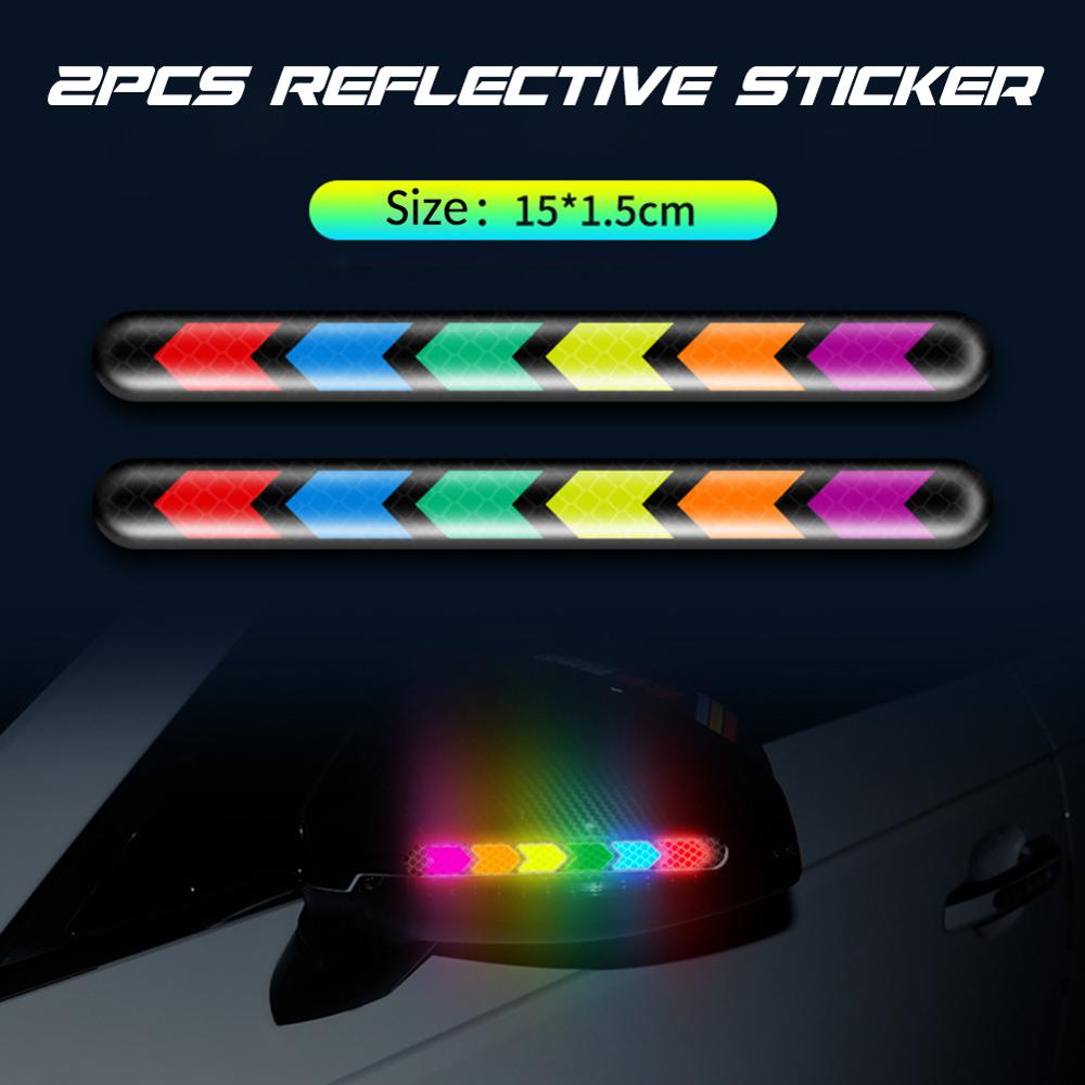 2Pcs Colorful Car Reflective Tape Universal Rearvi... – Grandado