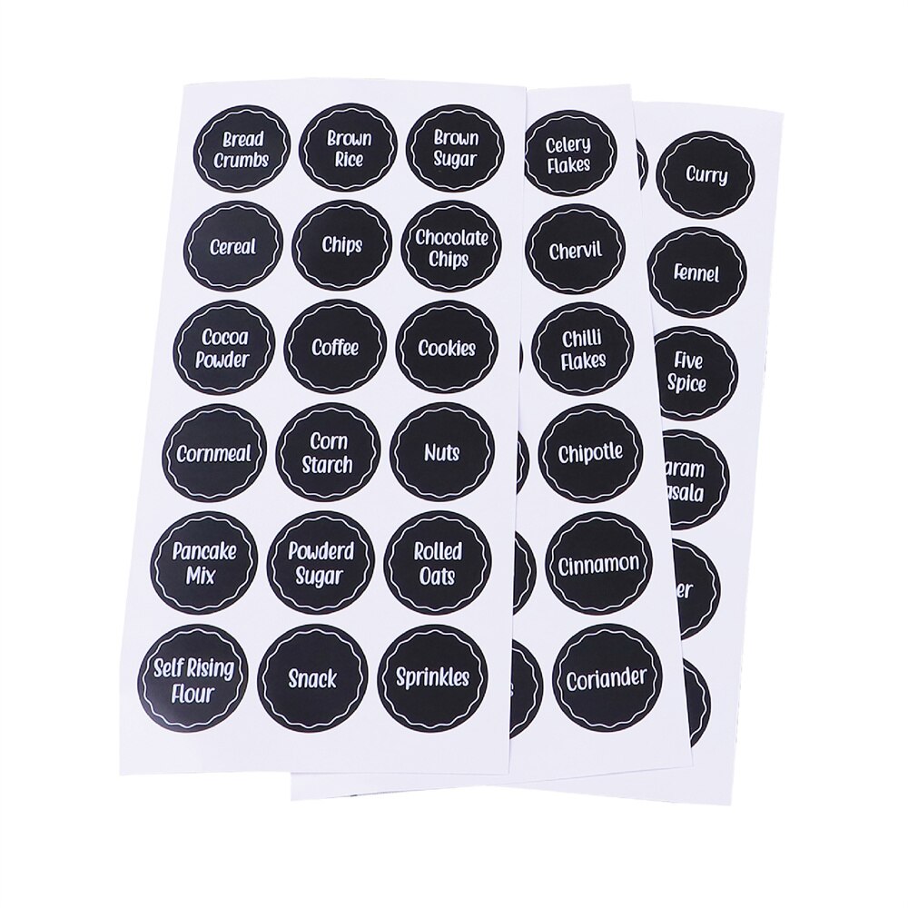 144pcs Chalkboard Spice Labels Sticker Kitchen Jar... – Grandado