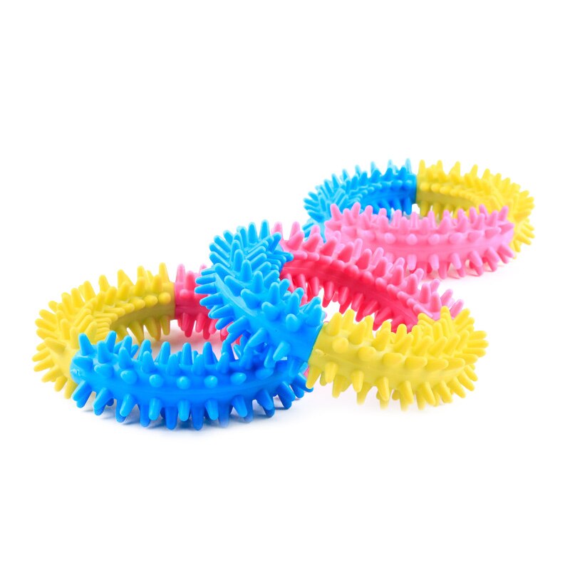 1pc Rubber Ring Dog Toy Three Color Lovely Pet Mol... – Grandado