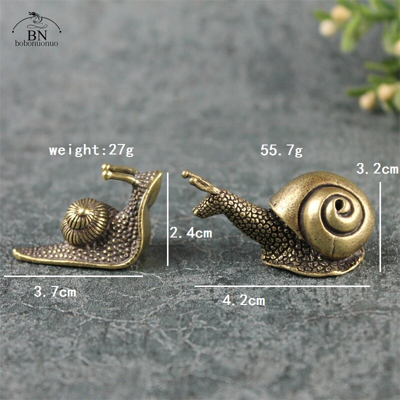 Personality Retro Pure Copper Mini Snail Statue Or... – Grandado