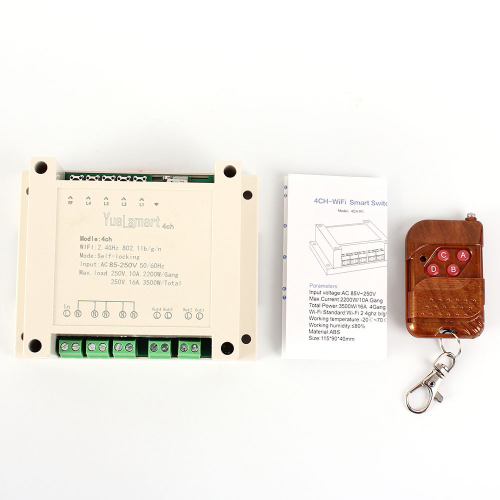 AC 85V-250V with Remote Control 4-Channel 2.4G IoT... – Vicedeal